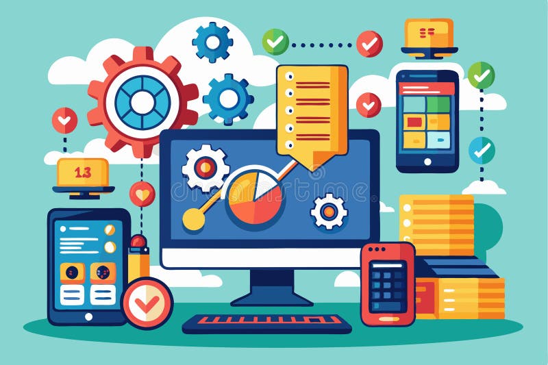 A Vibrant Workspace Showcasing Operating System Upgrades on Multiple ...