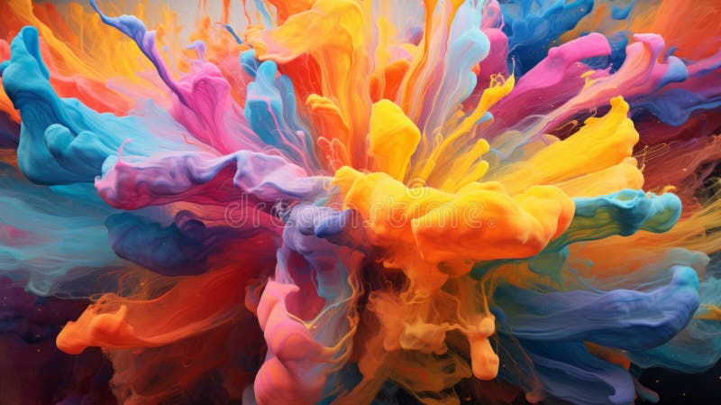 The Vibrant World of Colorful Paint AI Generated Stock Illustration ...