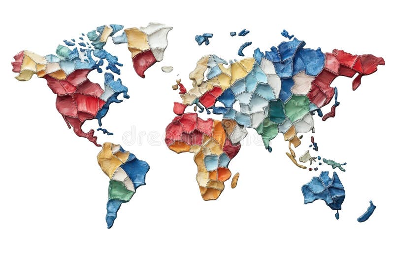 Vibrant World Flag Map Collection Stock Photo - Image of design ...
