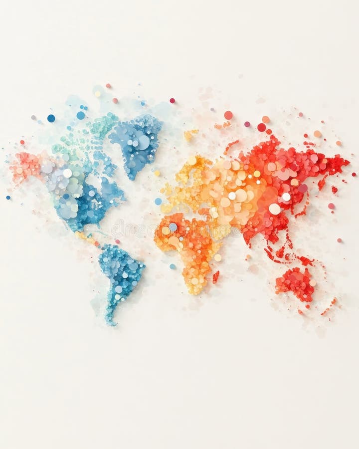A Vibrant World Map Reflecting the Beauty of Global Diversity through ...