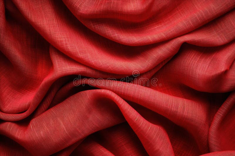 Red Fabric Texture Pattern Close-up View. Vibrant Woven Design with ...