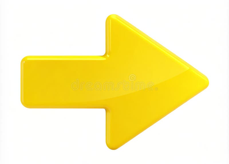 Dynamic Rounded Yellow Arrow Icon Versatile Graphic Element for ...