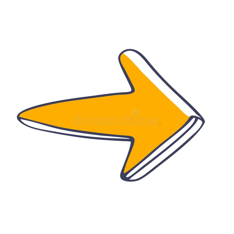 A Vibrant Yellow Arrow Points Stock Image - Illustration of arrow, sign ...