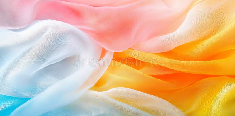 A Vibrant Yellow Backdrop Provides the Setting for Soft, Flowing Orange ...