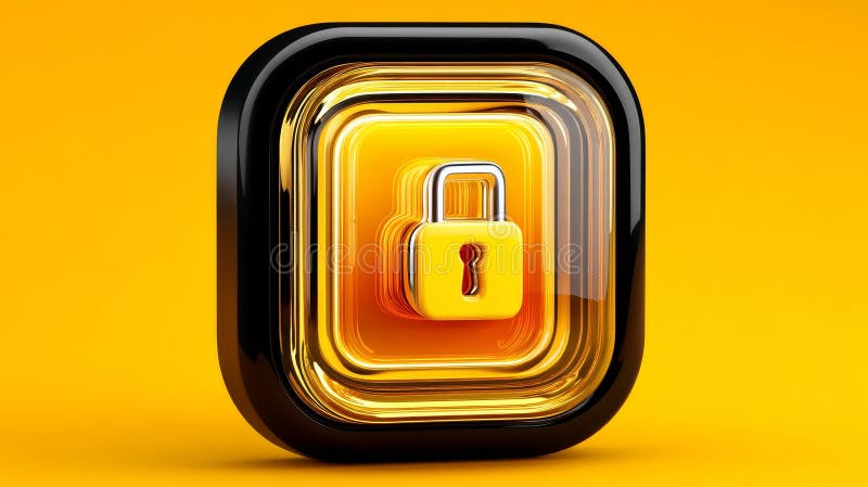 Vibrant Yellow Background with Padlock, a Visual Representation of ...