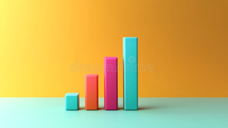 Vibrant Yellow Bar Chart, a Visual Representation of Data and Trends ...