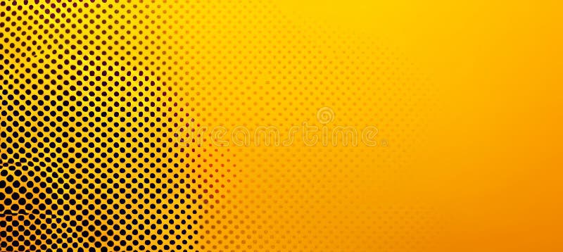 Vibrant Yellow and Black Halftone Gradient Background with Fading Dot ...