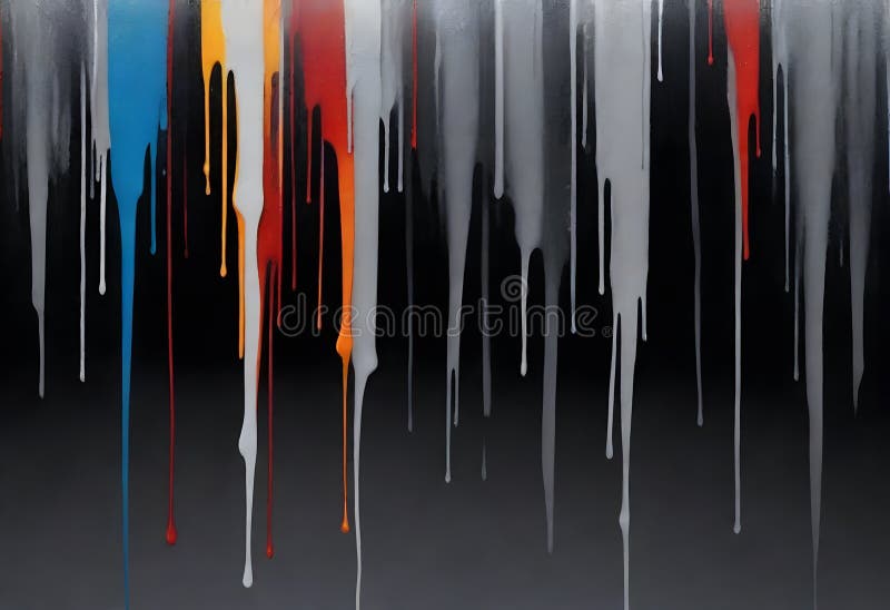 Abstract Color Drips on Grey Stock Image - Image of backdrop, dynamic ...