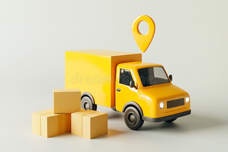 Cartoon Yellow Delivery Van Stock Illustrations – 1,071 Cartoon Yellow ...