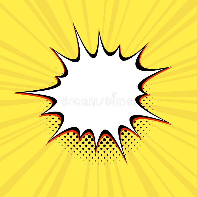 Vibrant Yellow Comic Explosion Stock Vector - Illustration of cartoon ...
