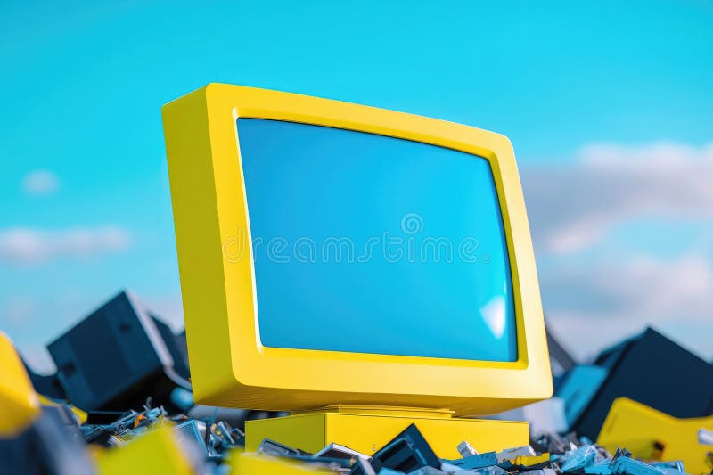 Discarded, Used and Old Computer Hardware Electronics Scraps. Stock ...