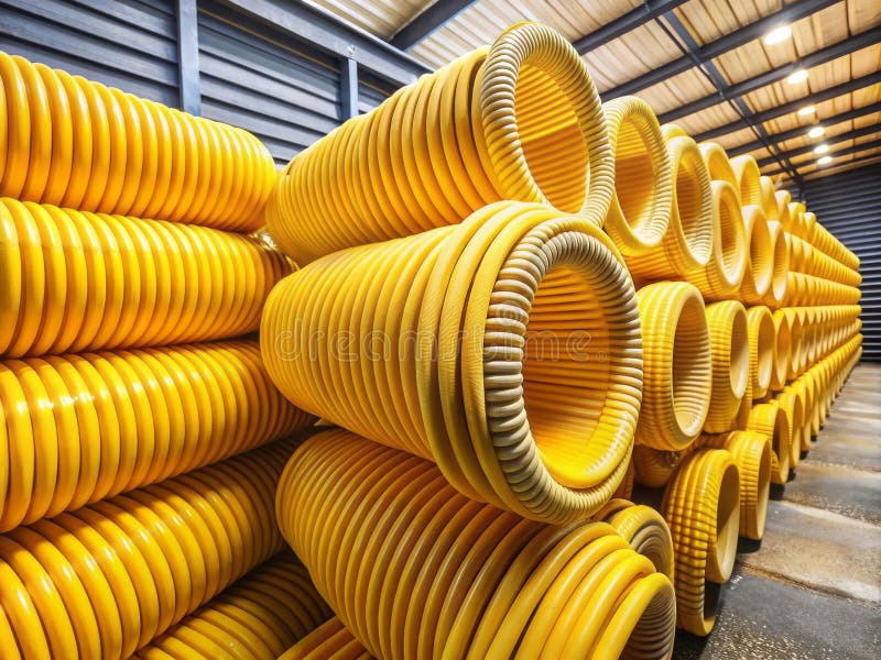 Durable Yellow Corrugated HDPE Pipe Coils for Drainage and Sewer ...