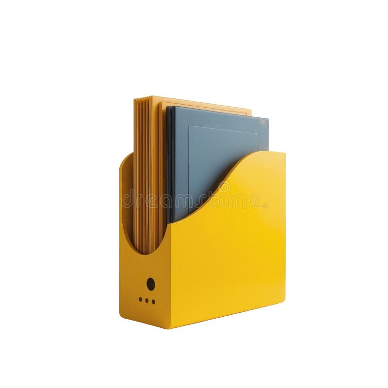 Vibrant Yellow File Holder with Documents Organized Neatly Inside ...
