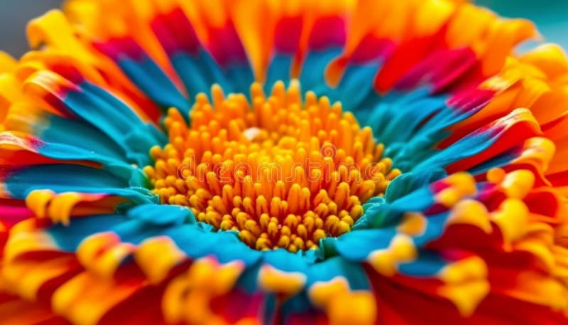 Vibrant Yellow Gerbera Daisy, a Single Flower in Focus Generated by AI ...