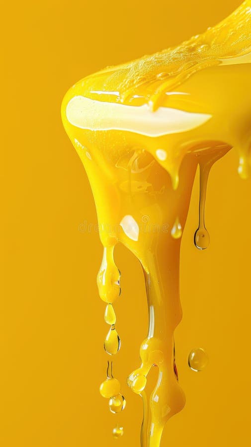 Vibrant Yellow Liquid Flowing Smoothly from a Faucet in a Bright ...