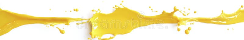 Vibrant Yellow Liquid Splash on White Background Stock Illustration ...