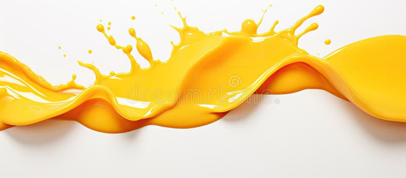 Yellow Liquid Splash on White Background Stock Image - Image of white ...