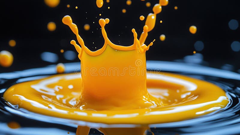 Vibrant Yellow Paint Splash Stock Photo - Image of dynamic, burst ...