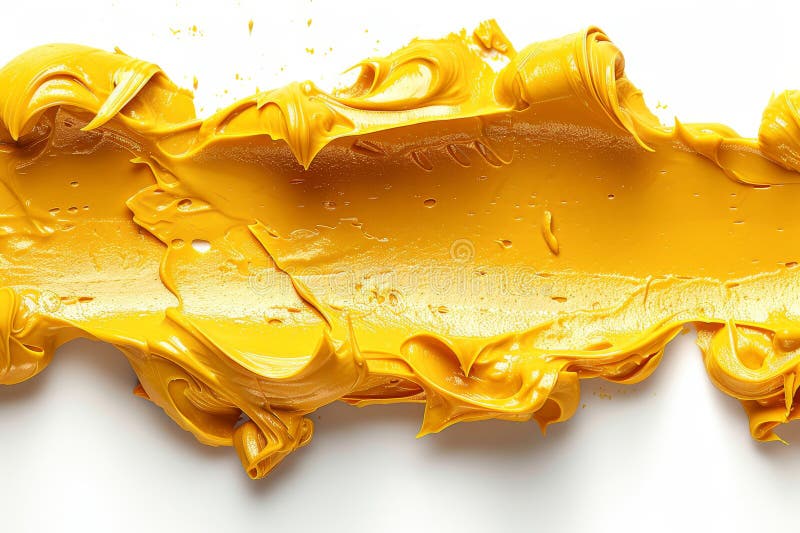 Vibrant Yellow Paint Spread Across a Surface Creating an Artistic ...