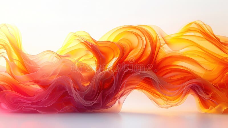 Vibrant Yellow and Red Gradient Smooth Wave on White Background Stock ...