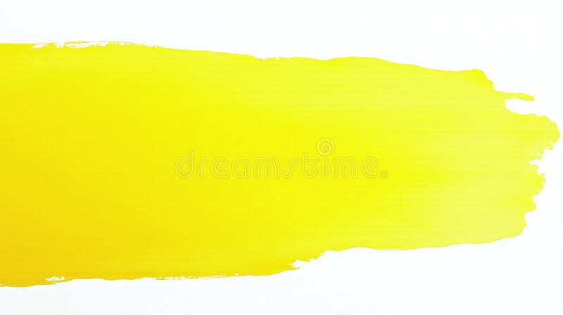 A Vibrant Yellow Smudge Contrasts on a Pristine White Background Stock ...