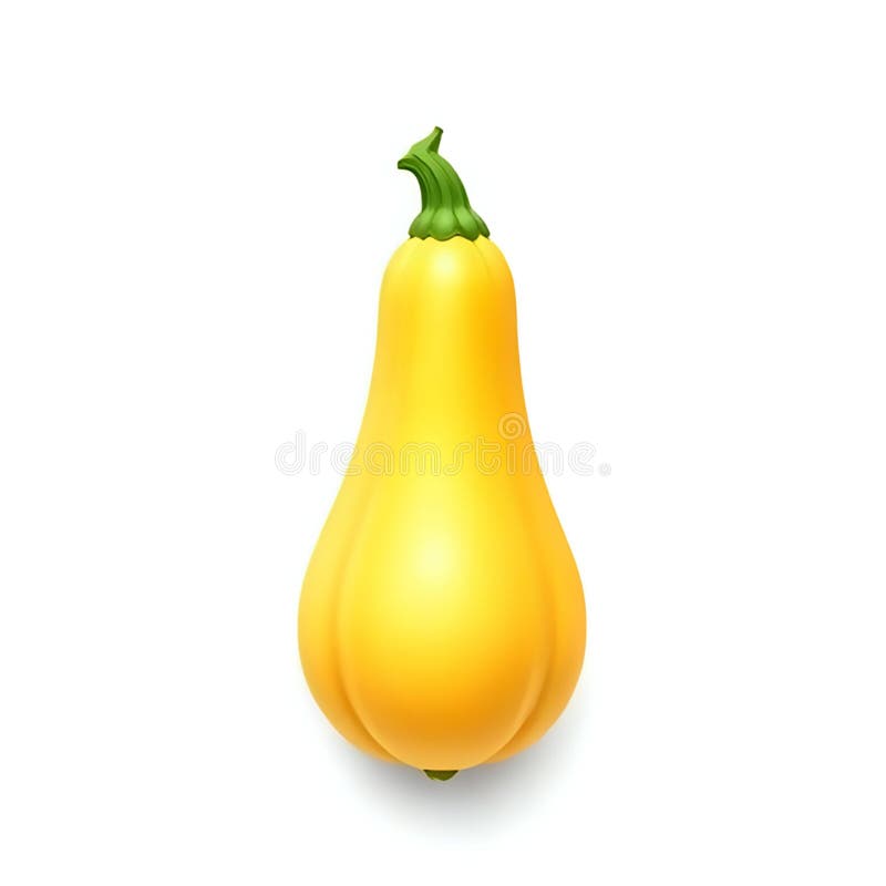 Vibrant Yellow Squash on a Clean White Background Stock Image - Image ...