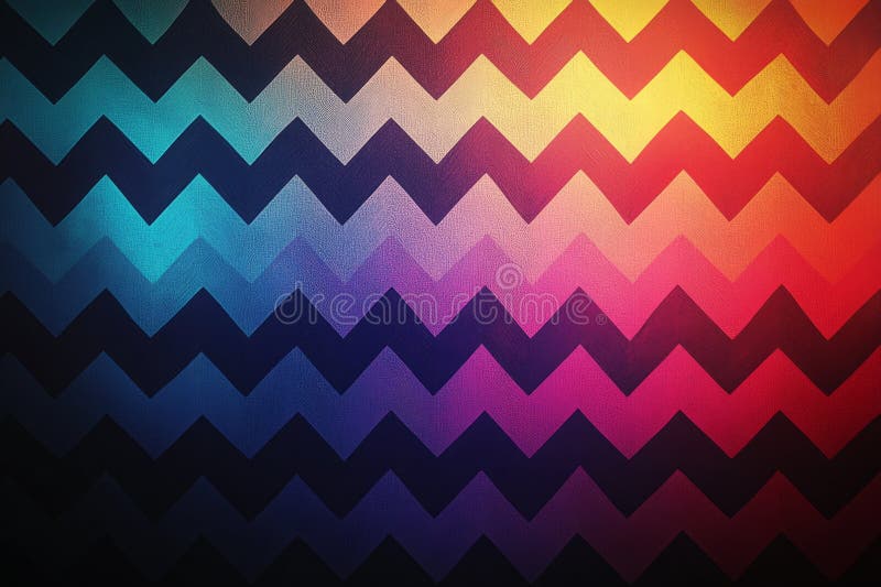 Vibrant Zigzag Pattern Forming a Gradient of Colors, Creating a Dynamic ...