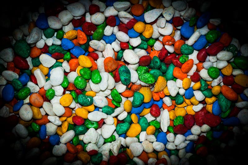 Vibrantly Colorful Pebbles Spread is Beautiful Background. Stock Image ...