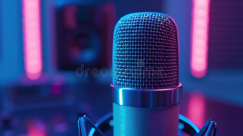 The Modern Recording Microphone.AI Generated Image Stock Image - Image ...
