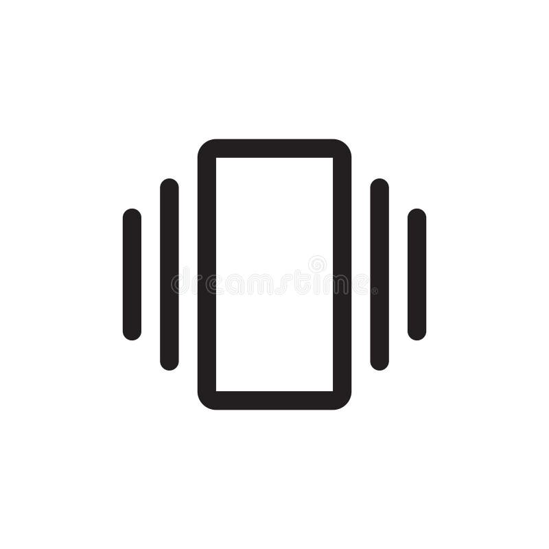 Black Line Icon For Vibration, Technology And Smartphone Stock Vector ...