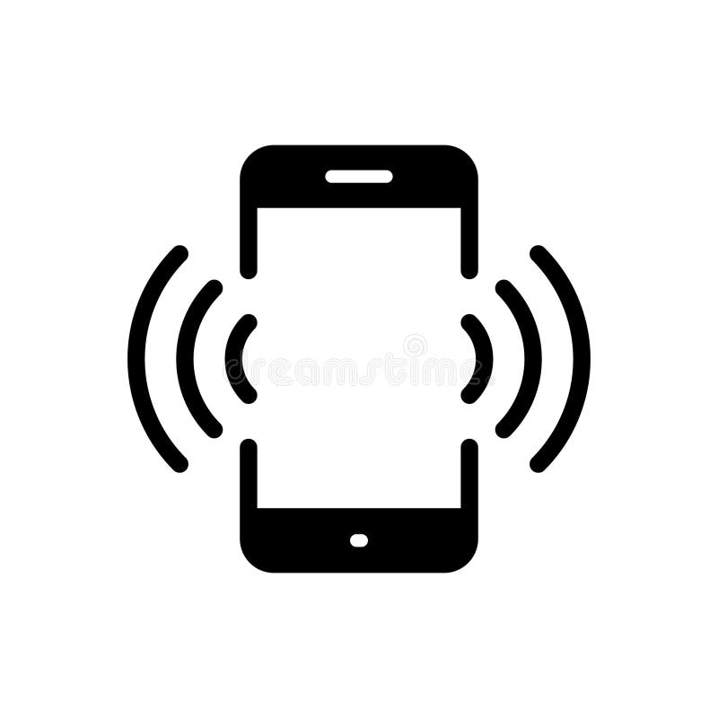 Vibrating Mobile Phone Icon. Cellphone Vibration Sign. Smartphone ...