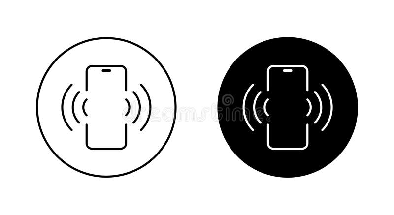 Vibrating Smartphone Icon. Phone Vibration Sign Stock Illustration ...