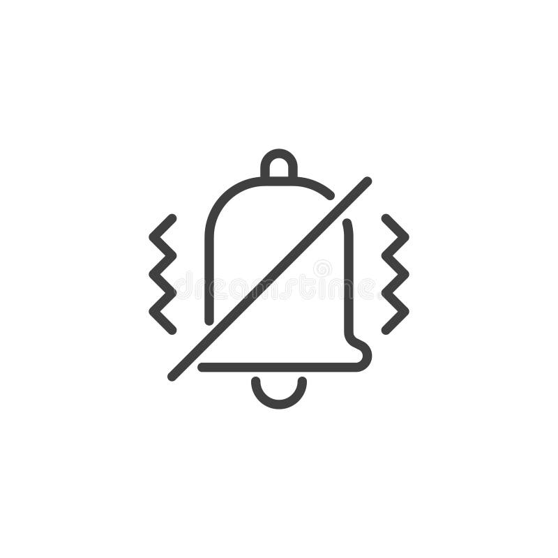 Vibration Alert line icon stock illustration. Illustration of alert ...