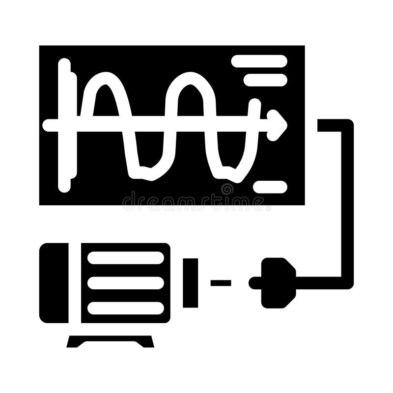 Vibration Analysis Mechanical Engineer Glyph Icon Vector Illustration ...