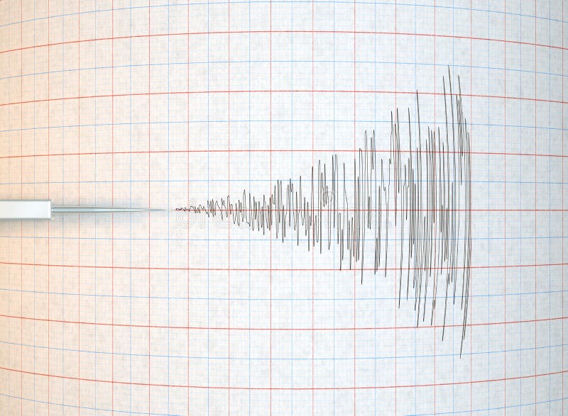 Seismometer paper stock illustration. Illustration of frequency - 96840741