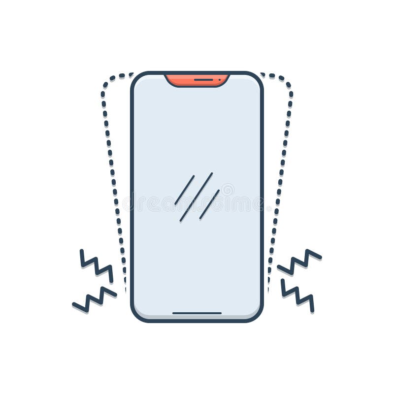 Color Illustration Icon for Vibration, Technology and Smartphone Stock ...