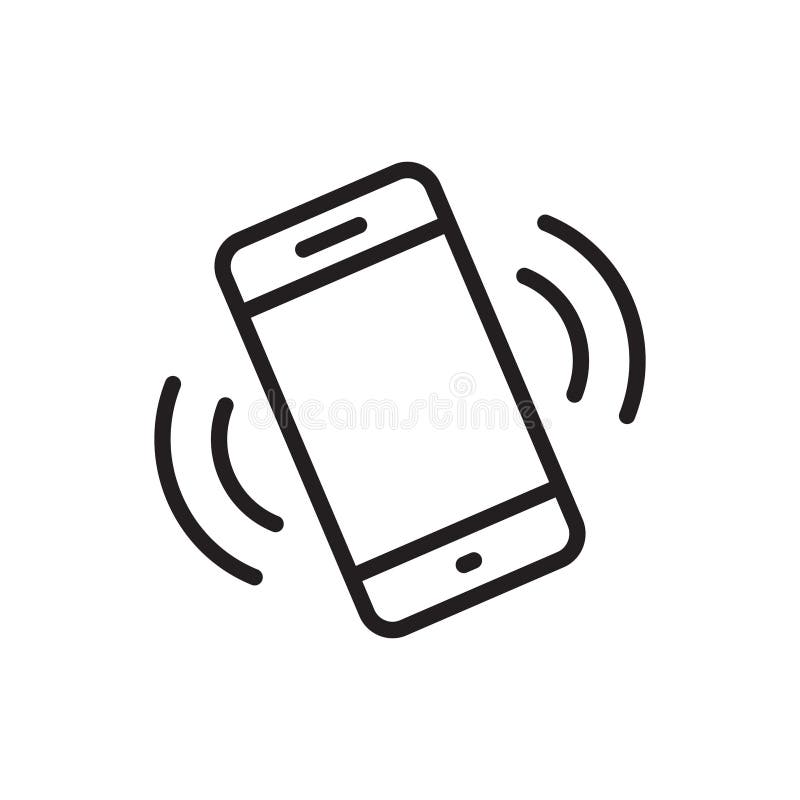 Vibration Mode Icon. Phone Vibrating Sign Symbol Stock Vector ...