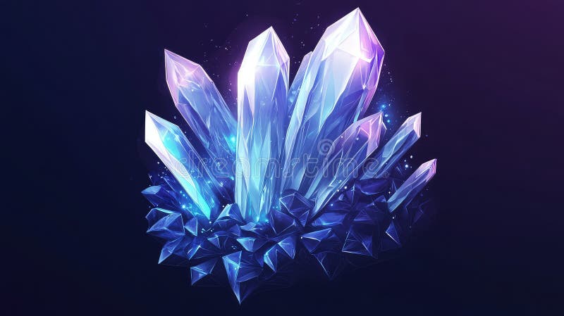 Vibration Pulsating Ice Crystal Stock Illustration - Illustration of ...