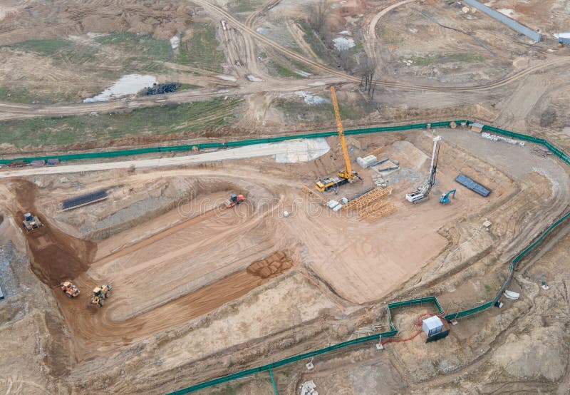 Vibration Road Roller and Wheel Loader Leveling Ground for Construct of ...