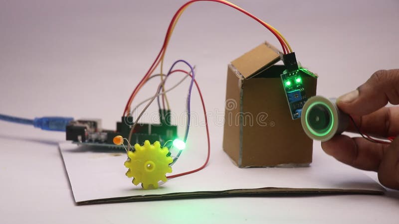 Vibration Sensor Module when Senses Vibration from Dc Motor is ...