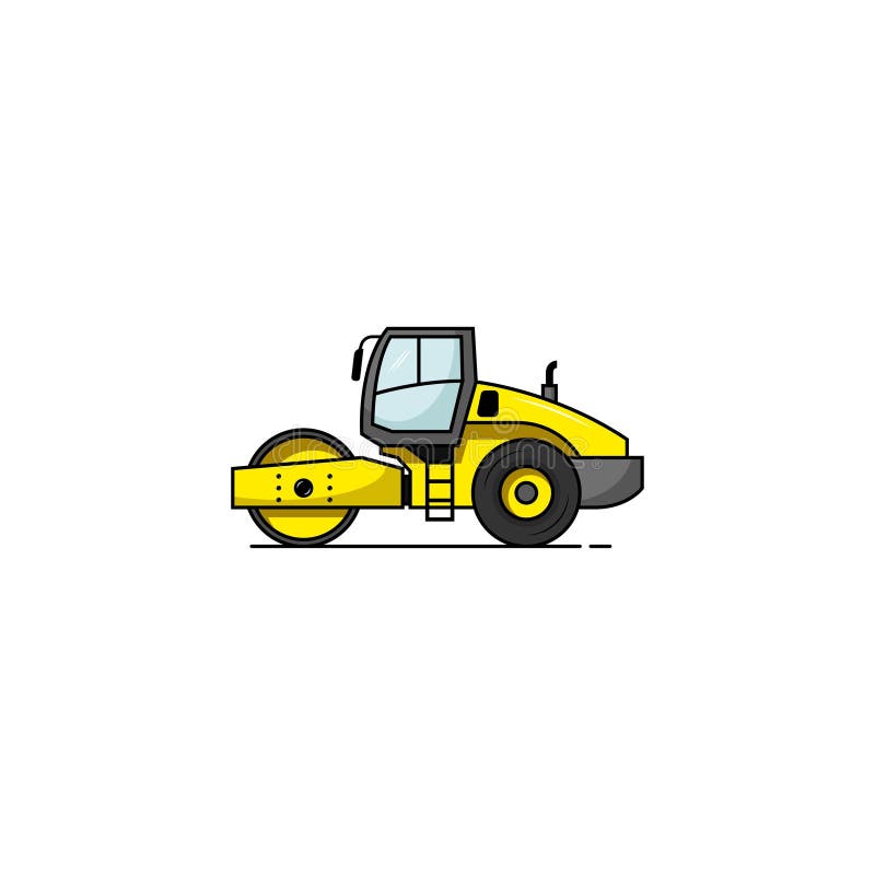 Vibratory Road Roller Stock Illustrations – 127 Vibratory Road Roller ...