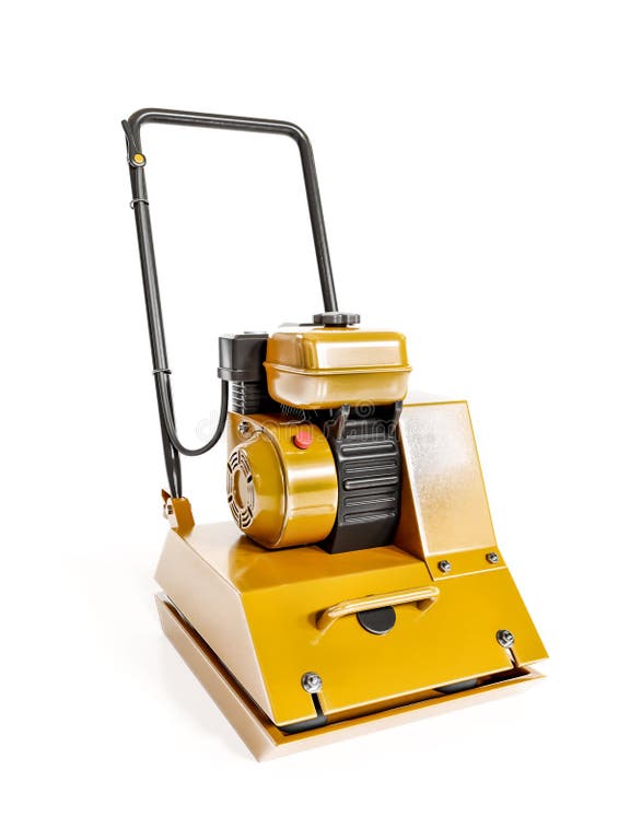 Vibratory Plate Compactor Model on White Background Stock Illustration ...