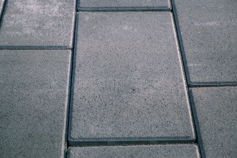 Vibro-pressed Concrete Paving Slabs. Pattern of Rectangles, Bricks ...