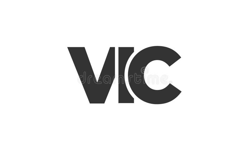 VIC Logo Design Template with Strong and Modern Bold Text. Initial ...