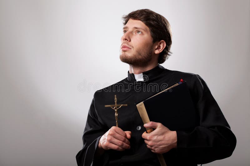 Vicar with bible stock photo. Image of prayer, holy, young - 36573968