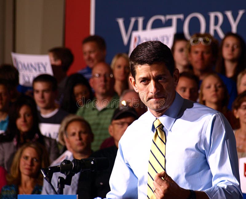 Paul Ryan Rally editorial image. Image of romney, politician - 27520030