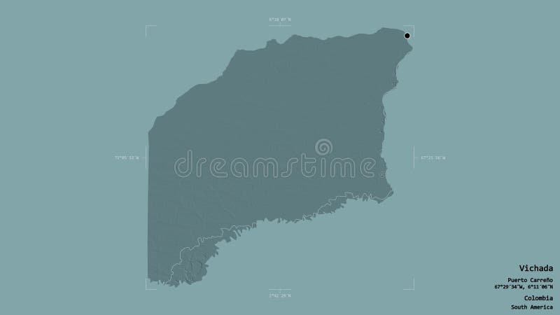 Vichada - Colombia. Bounding Box. Administrative Stock Illustration ...