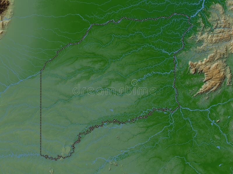 Vichada, Colombia. Physical. No Legend Stock Illustration ...