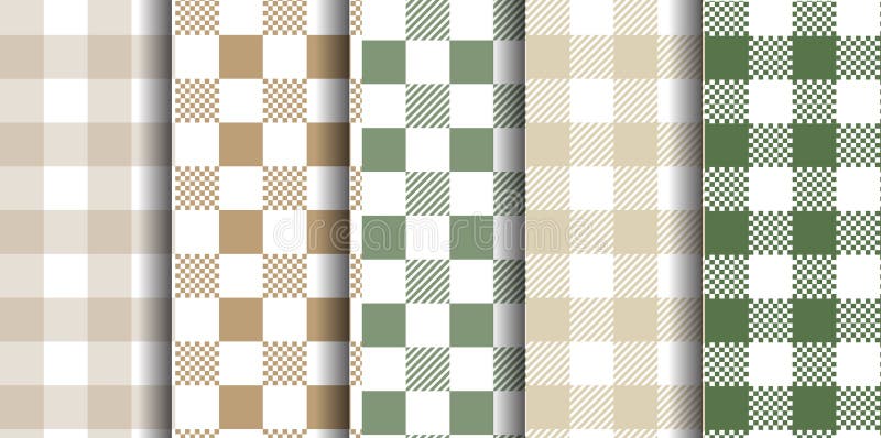 Vichy Seamless Set. Pastel Gingham Pattern. Background for Easter ...