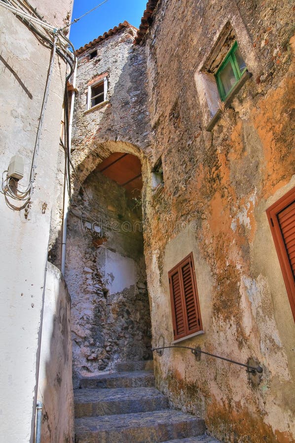 Vicolo. Scalea. La Calabria. L'Italia. Fotografia Stock - Immagine di ...
